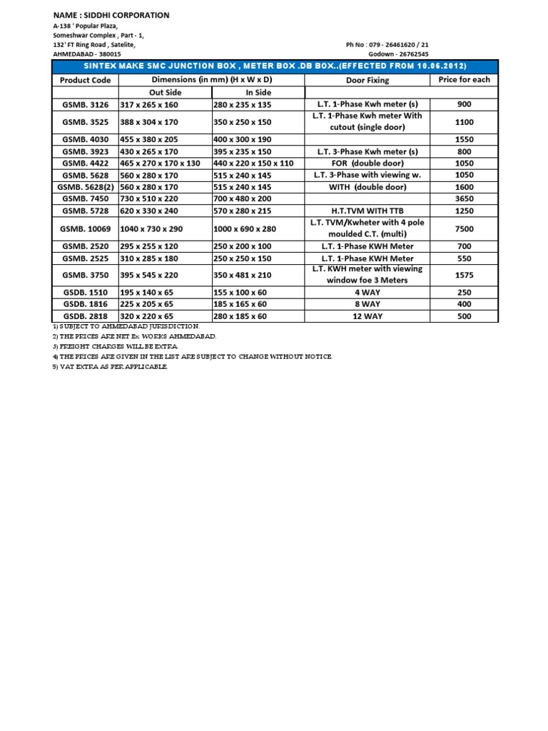 Sintex Price List MB | PDF | Business | Nature