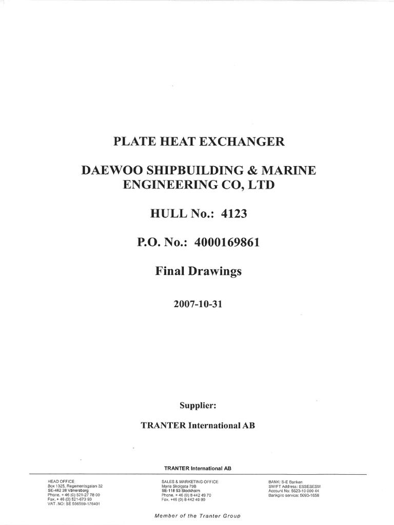 Tranter PHE | PDF