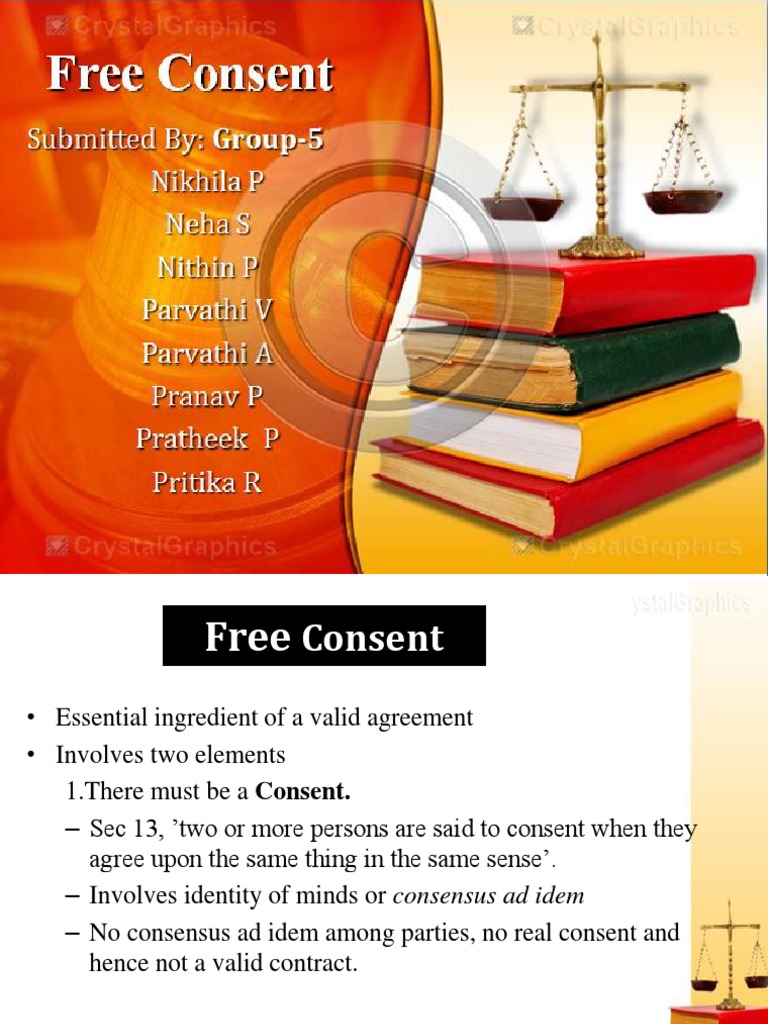 Elements of Free Consent in Contracts | PDF | Fraud | Misrepresentation