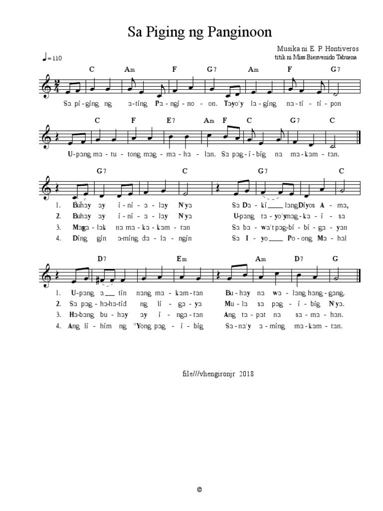 Sa Piging NG Ating Panginoon PDF | PDF