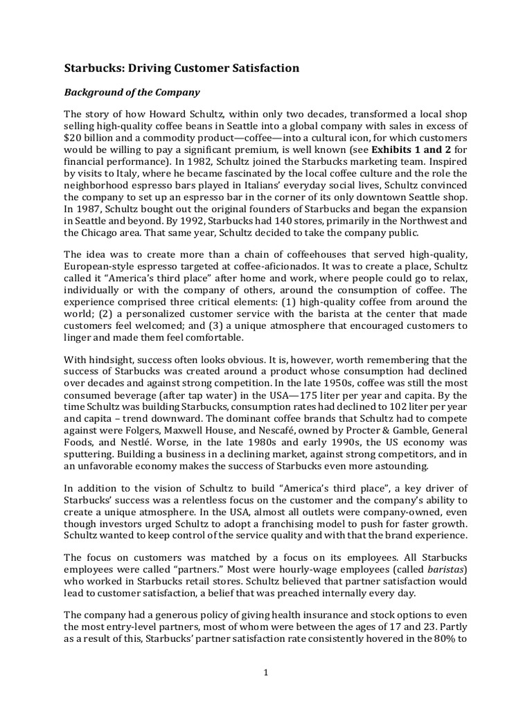 Starbucks Exercise | PDF | Starbucks | Retail