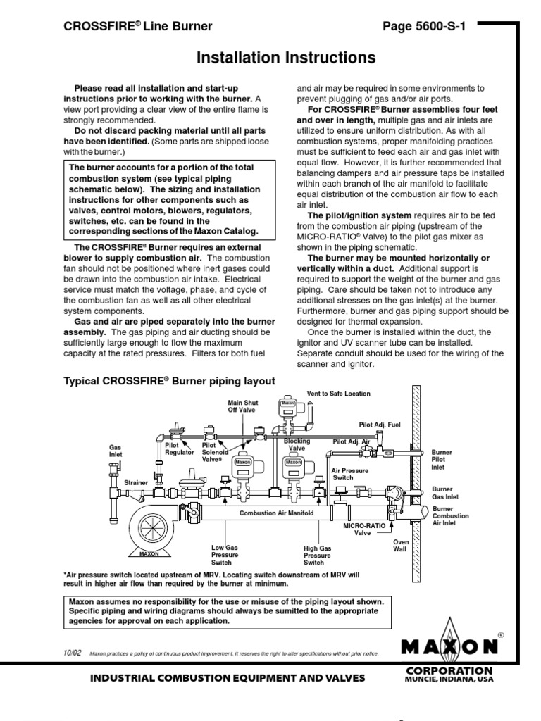 E CROSSFIRE Instructions | PDF | Valve | Combustion
