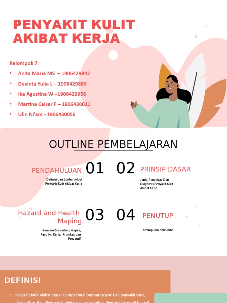 Mpak 2020 - PPT - Kelompok 7 - Manajemen Penyakit Kulit Akibat Kerja | PDF
