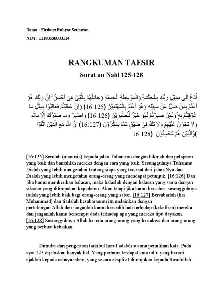 Metode Dakwah dalam An-Nahl 125-128 | PDF
