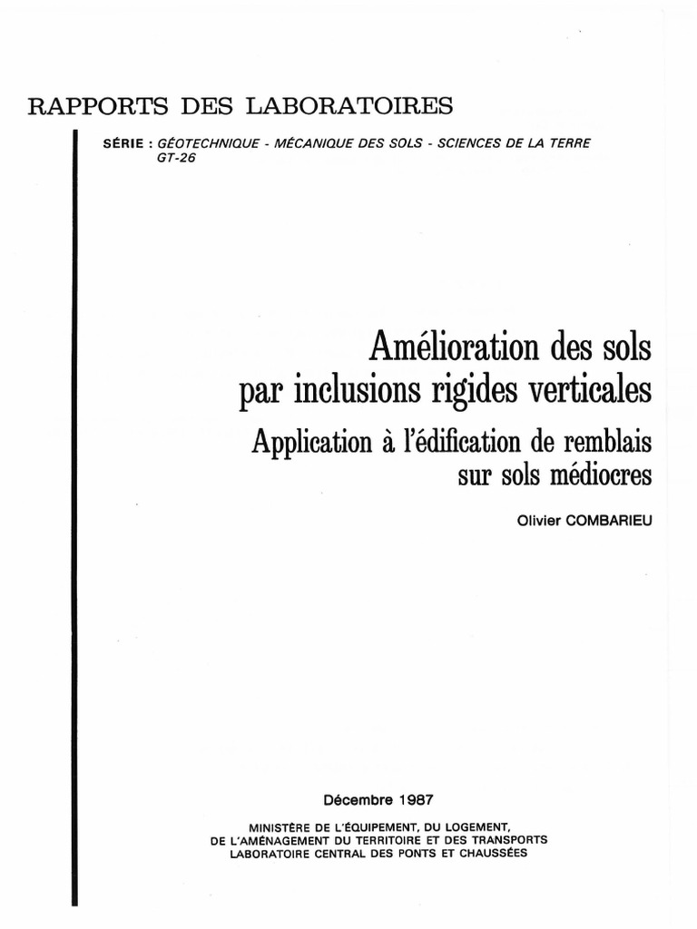Inclusions Rigides PDF | Download Free PDF | Sol (pédologie) | Science