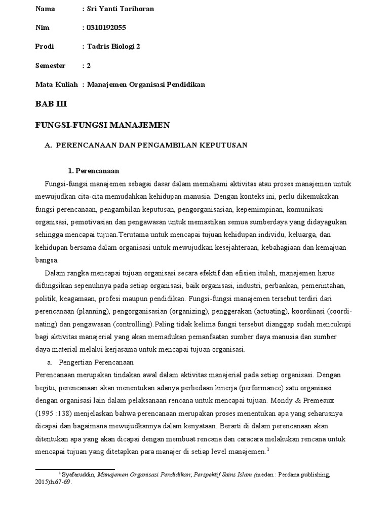 Resume Manajemen Organisasi Pendidikan | PDF