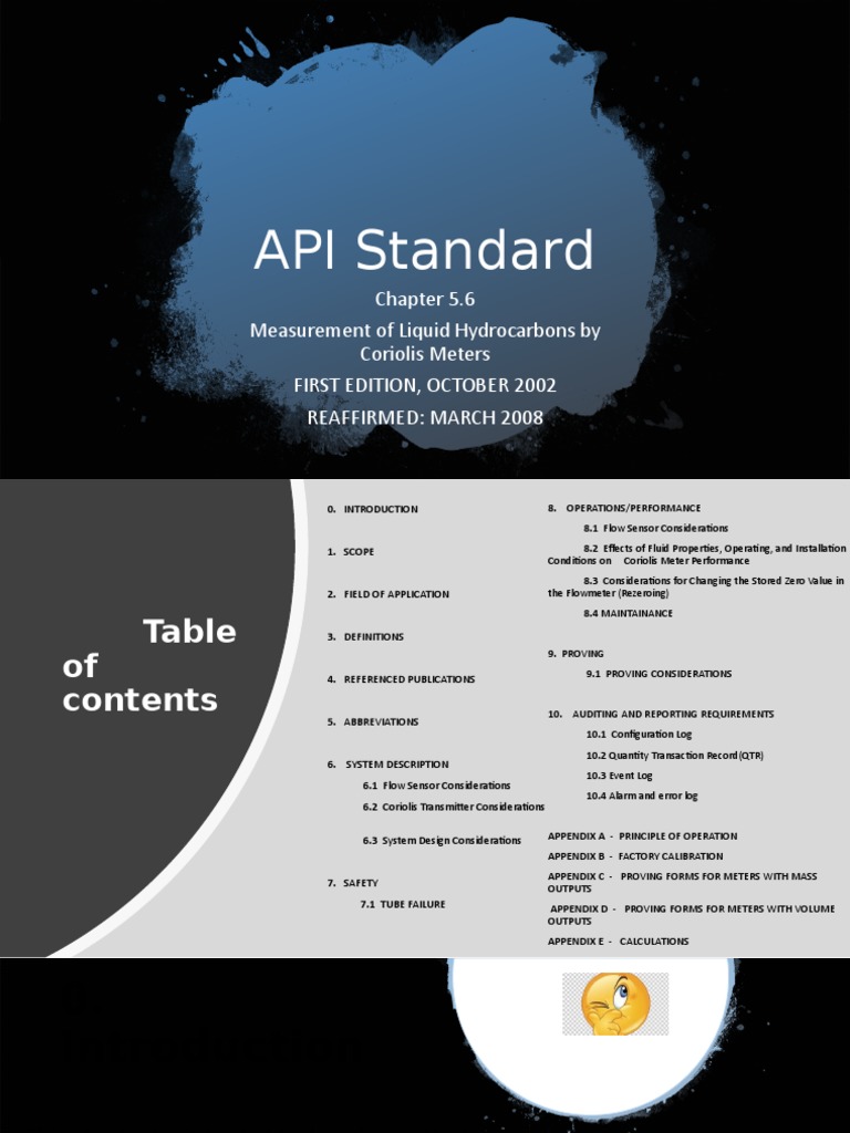 API STANDARD 5.6 Presentation | PDF | Flow Measurement | Fluid Dynamics