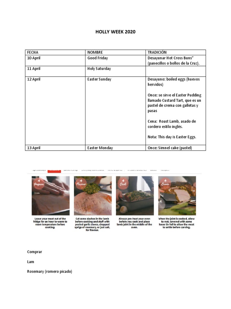 Holly Week Uk 2020 | PDF