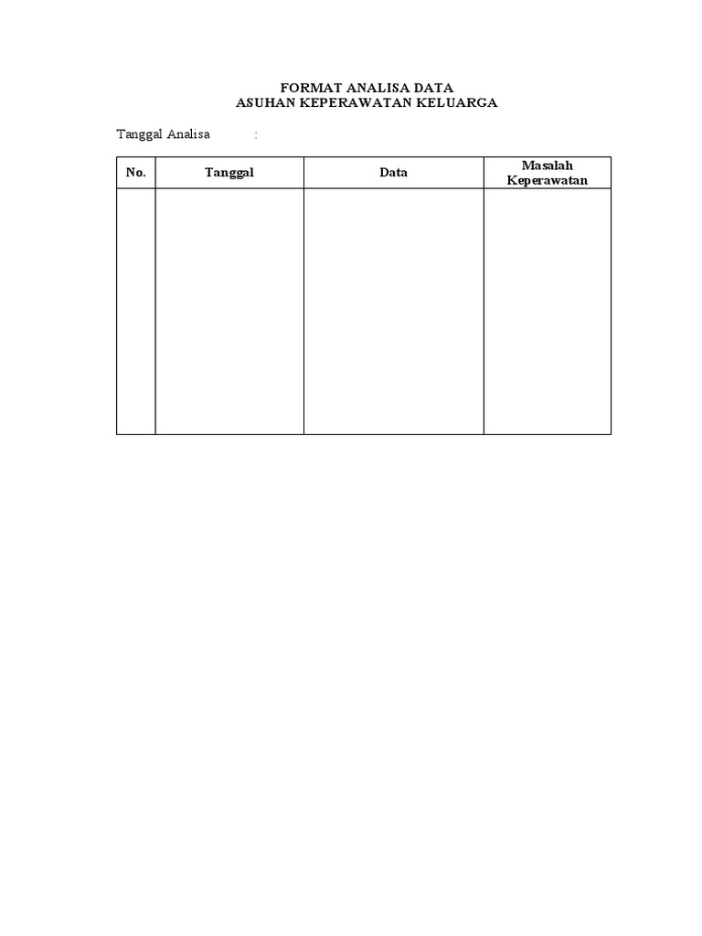 Format Analisa Data Pdf