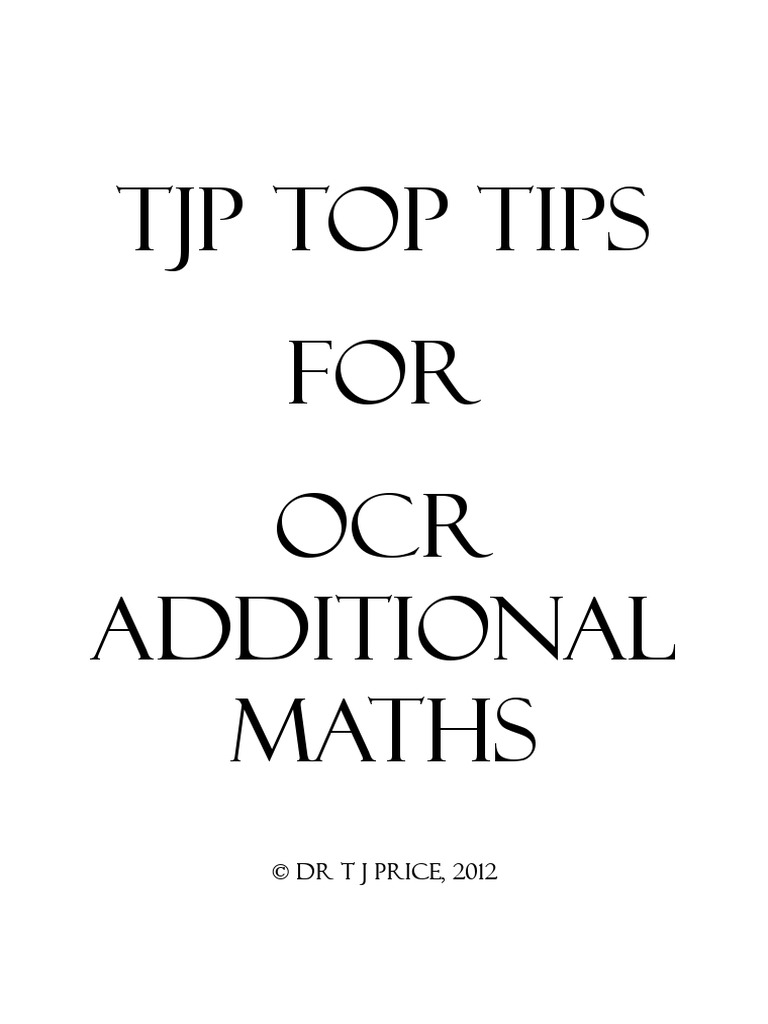 Add Maths Rev Guide PDF | PDF | Trigonometric Functions | Sine