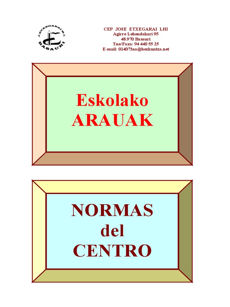 Eskolako Araudia | PDF