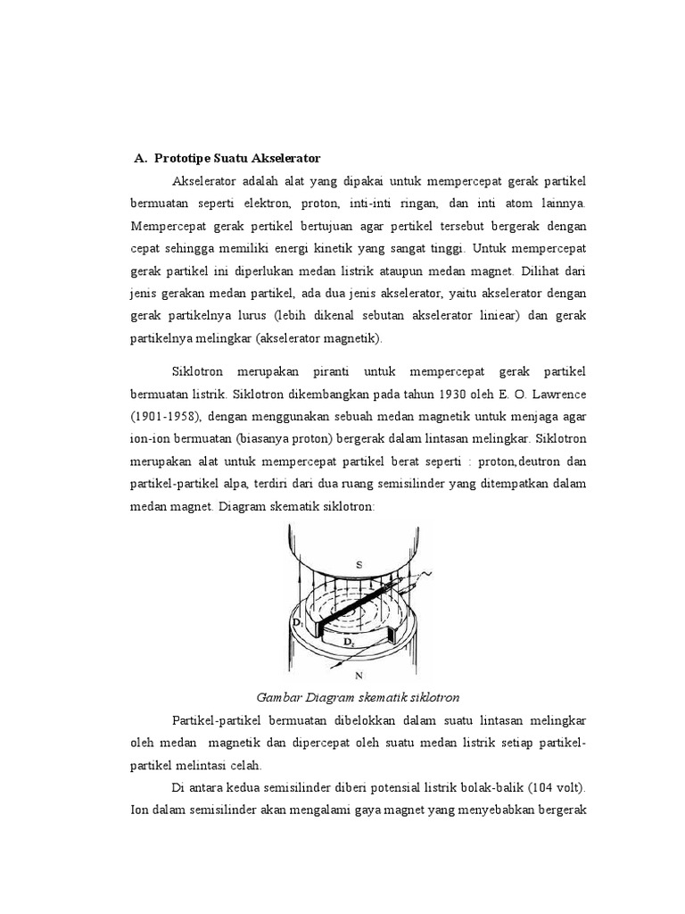 Prinsip Kerja dan Energi Siklotron | PDF