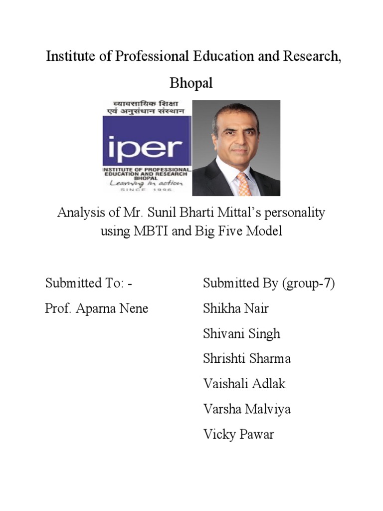 About Sunil Bharti Mittal | PDF | Metaphysics Of Mind | Psychological ...