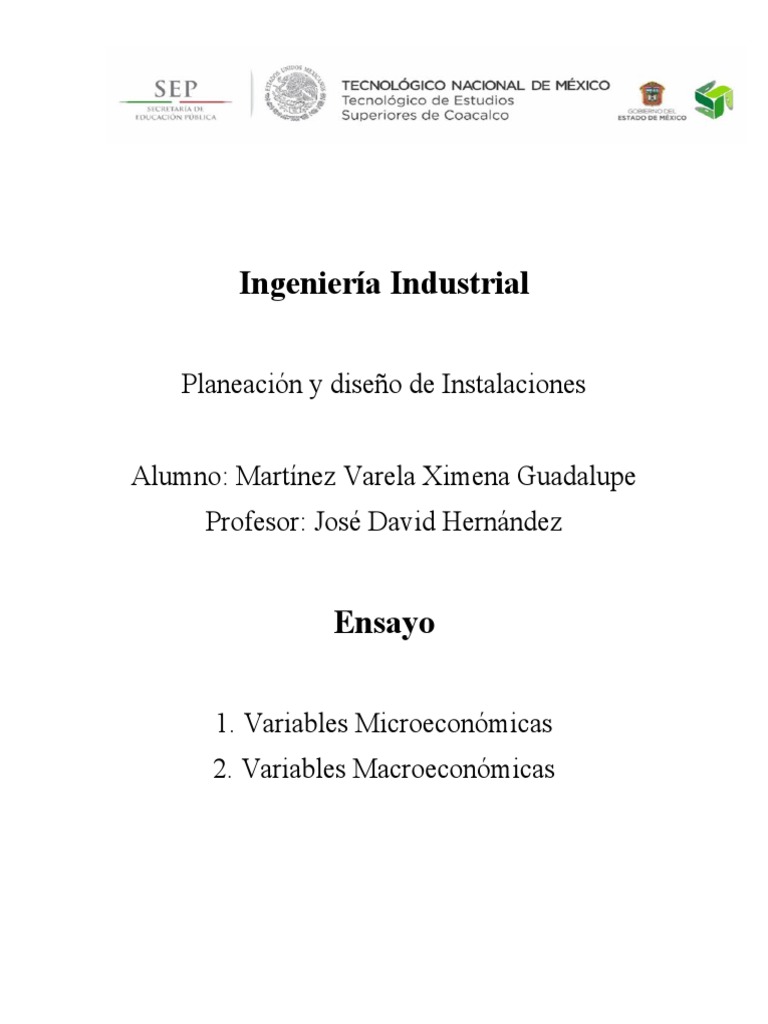 Análisis de variables microeconómicas y macroeconómicas | PDF ...