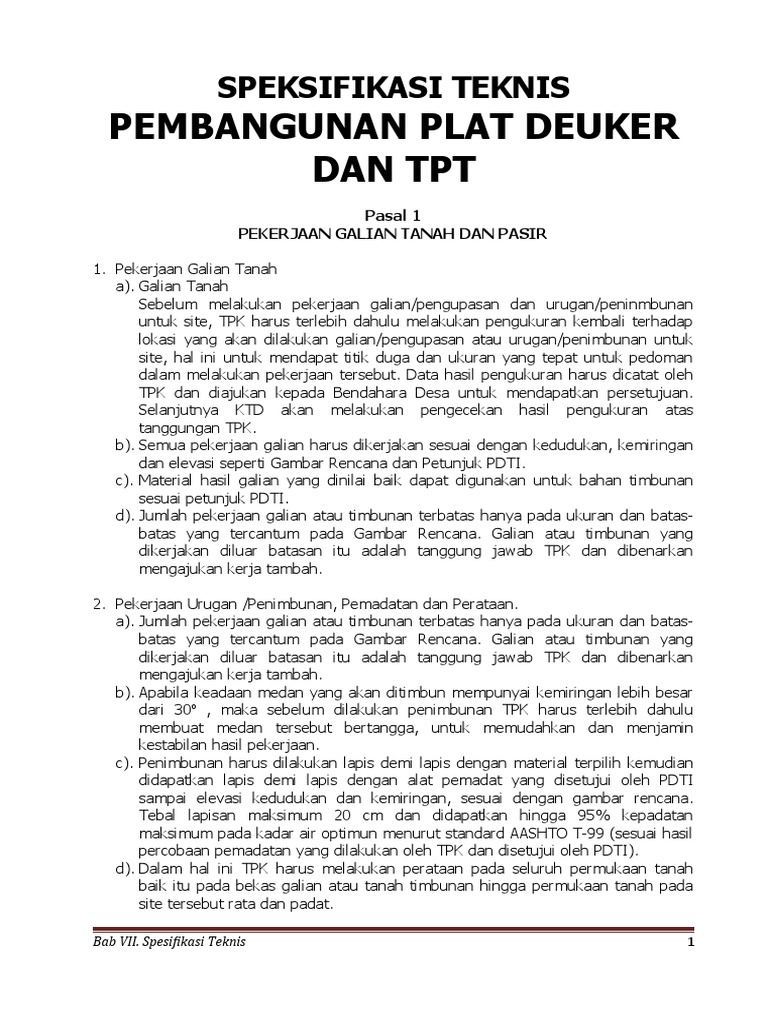 Rks Plat Deuker Dan TPT | PDF