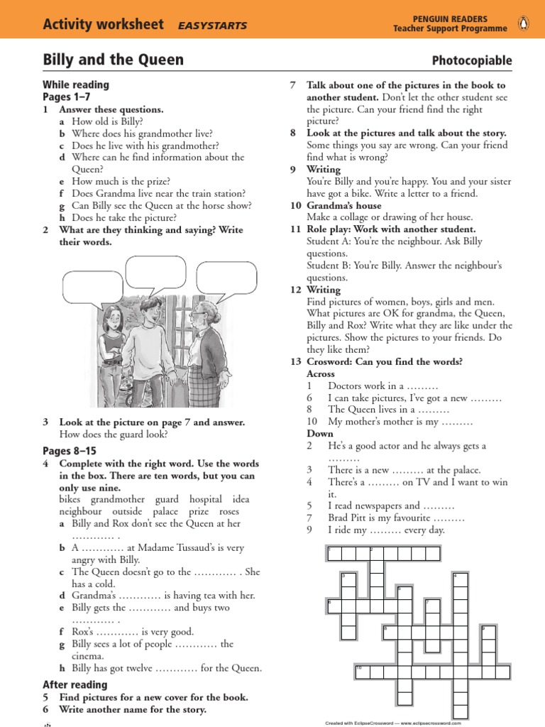 Billy and The Queen Students Sheet | PDF