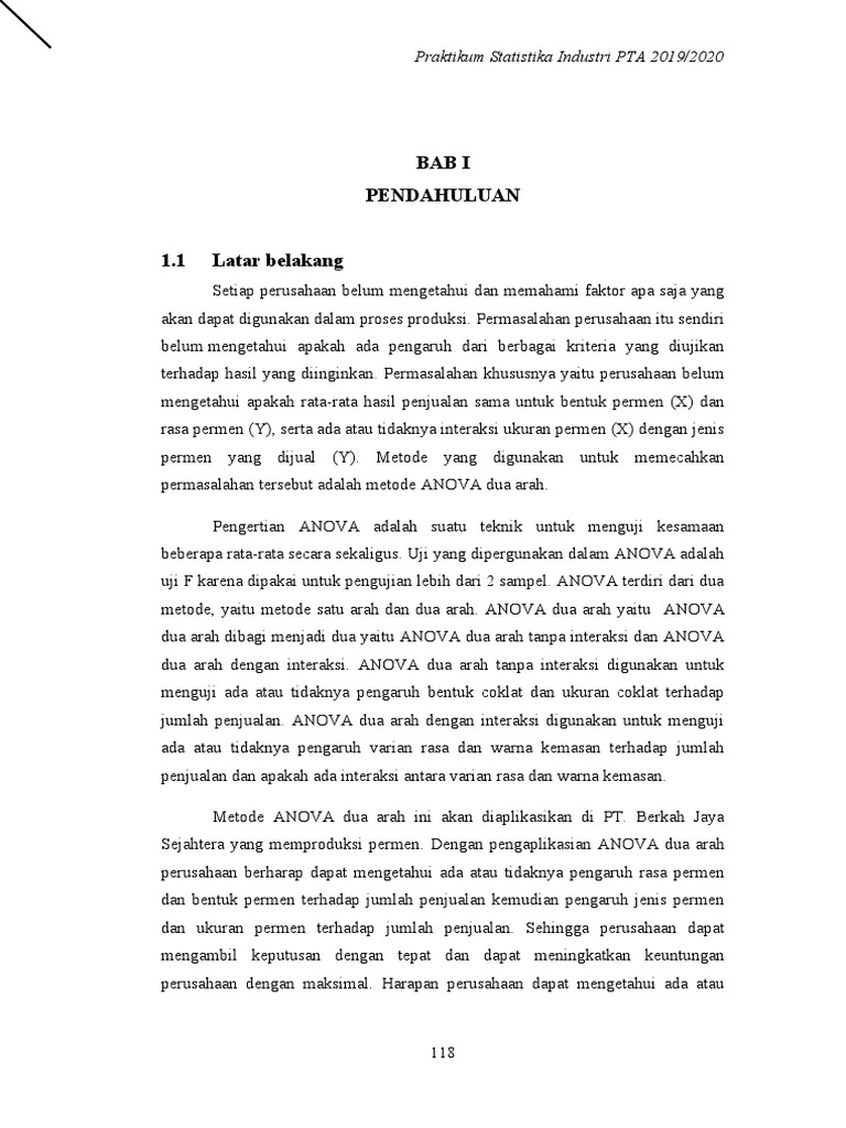 Modul ANOVA Dua Arah | PDF