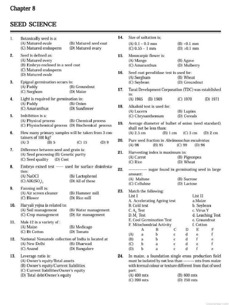 SEED Questions | PDF