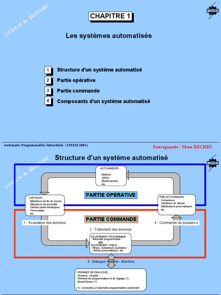 CHAP1 | PDF | Automate programmable industriel | Programme informatique