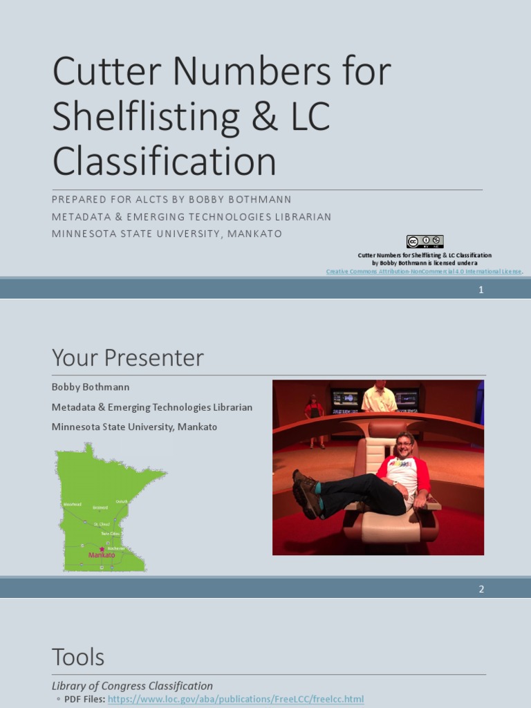 Cutter Numbers and Shelflisting For LC Classification Slides | PDF ...