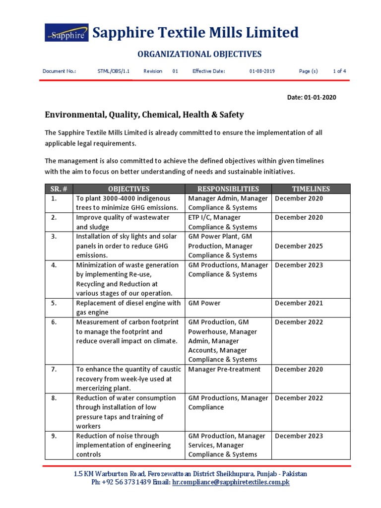 Environmental Objectives | PDF | Regulatory Compliance | Sustainability