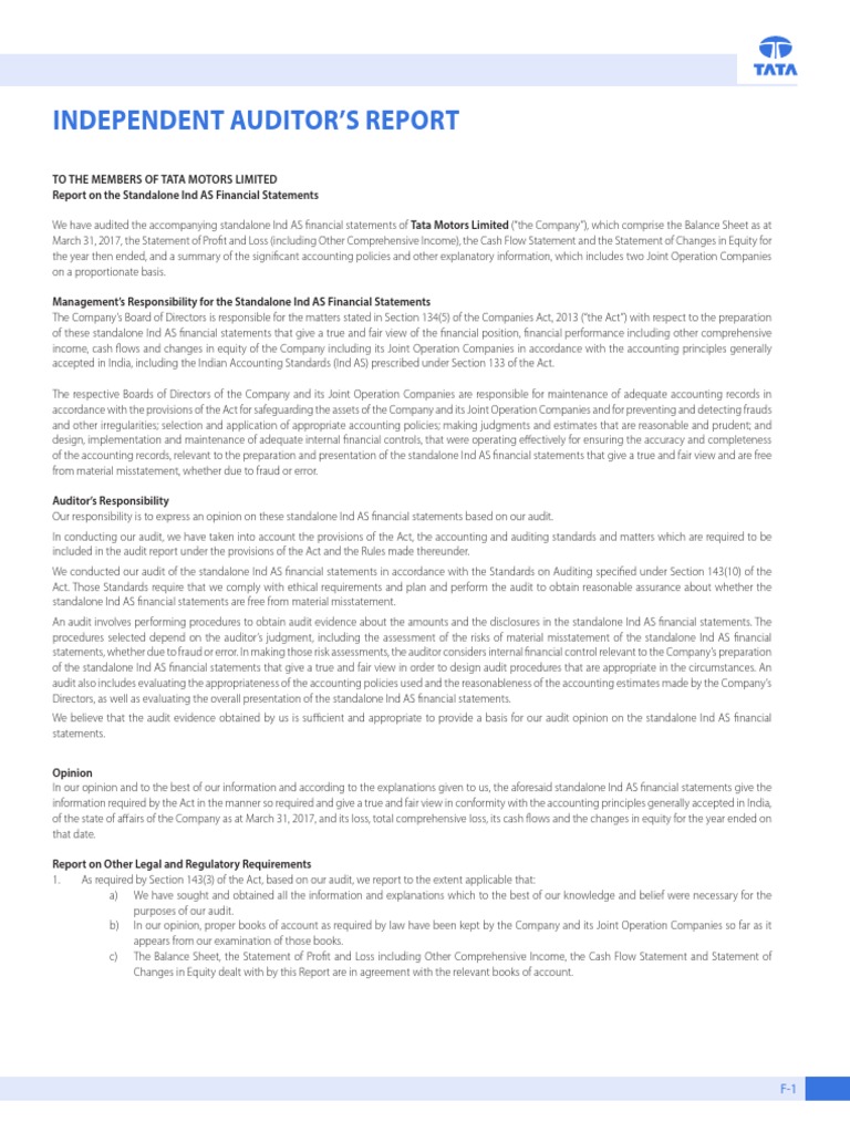 Independent Auditors Report | PDF | Financial Audit | Auditor's Report