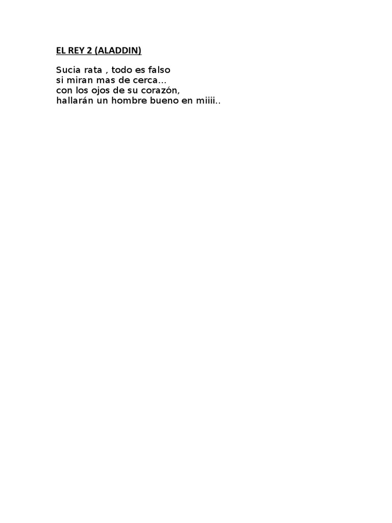 Letra El Rey 2 | PDF