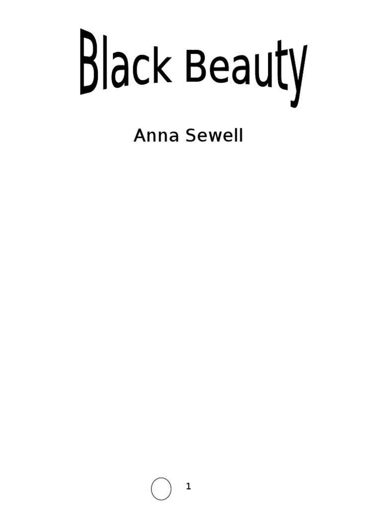 Black Beauty First Term 2018 Ch. 1,2,3 | PDF | Black Beauty