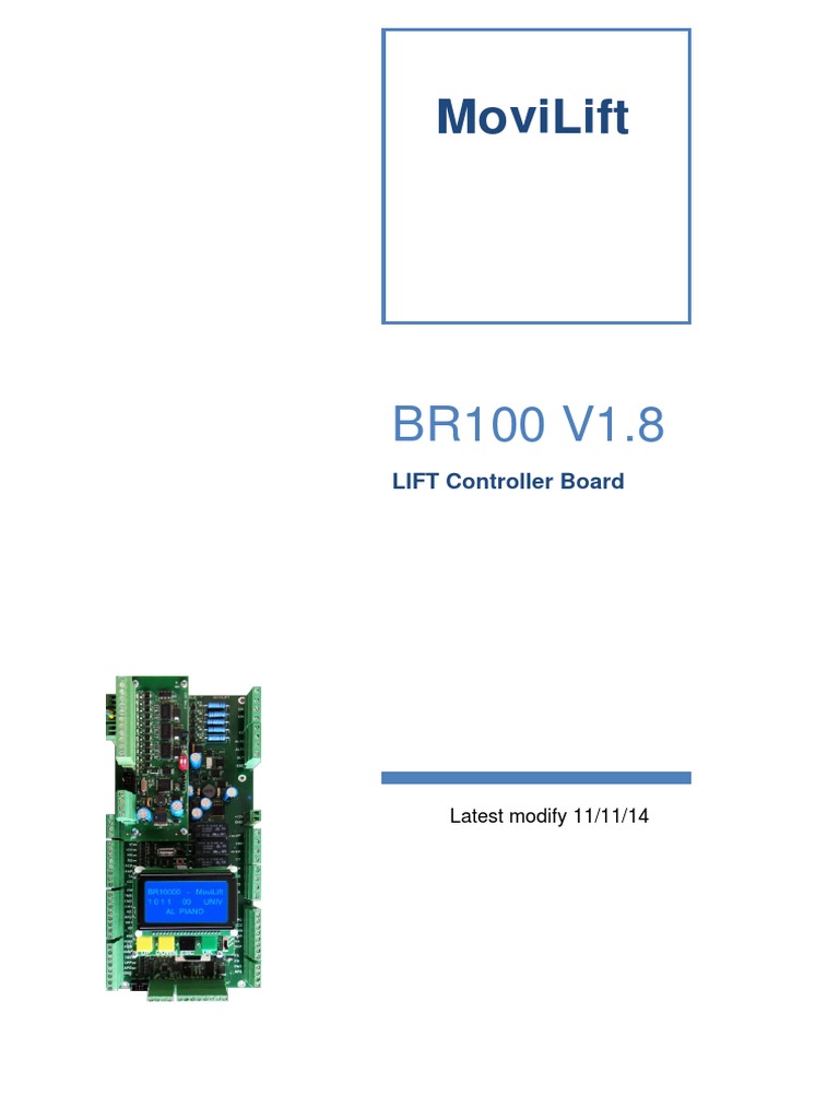 MOVILIFT BR100 V1.8 Manual Ingles | PDF | Elevator | Parameter (Computer Programming)