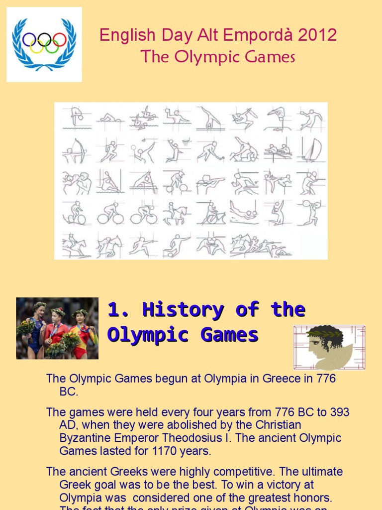 Olympic Games Presentation PDF | PDF | Olympic Games | Sports