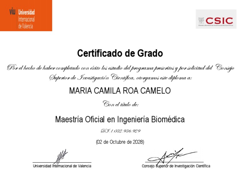 Certificado Maestria PDF | PDF