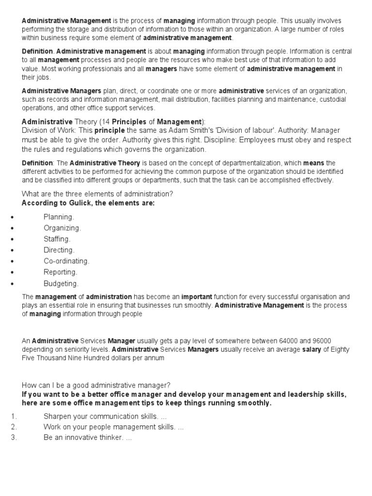 Administrative Management | PDF | Academic Degree | Business