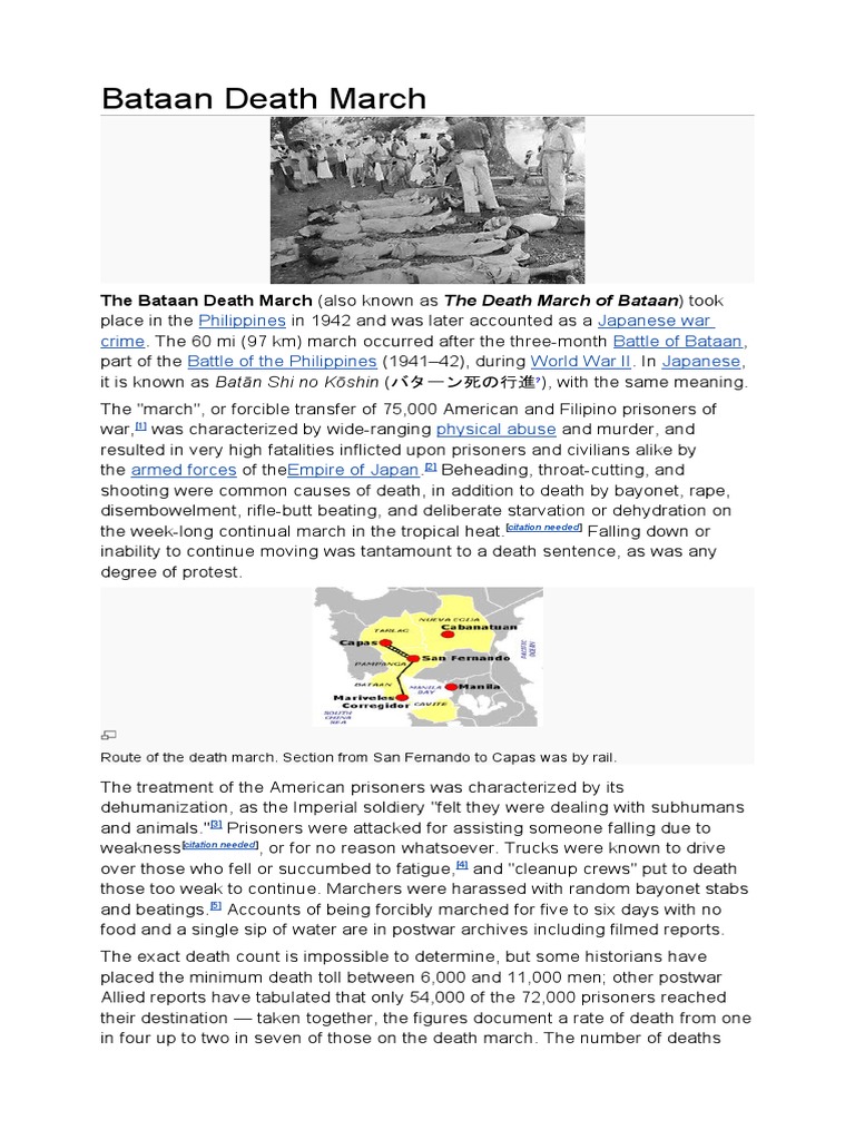 Bataan Death March | PDF | Military | World War II