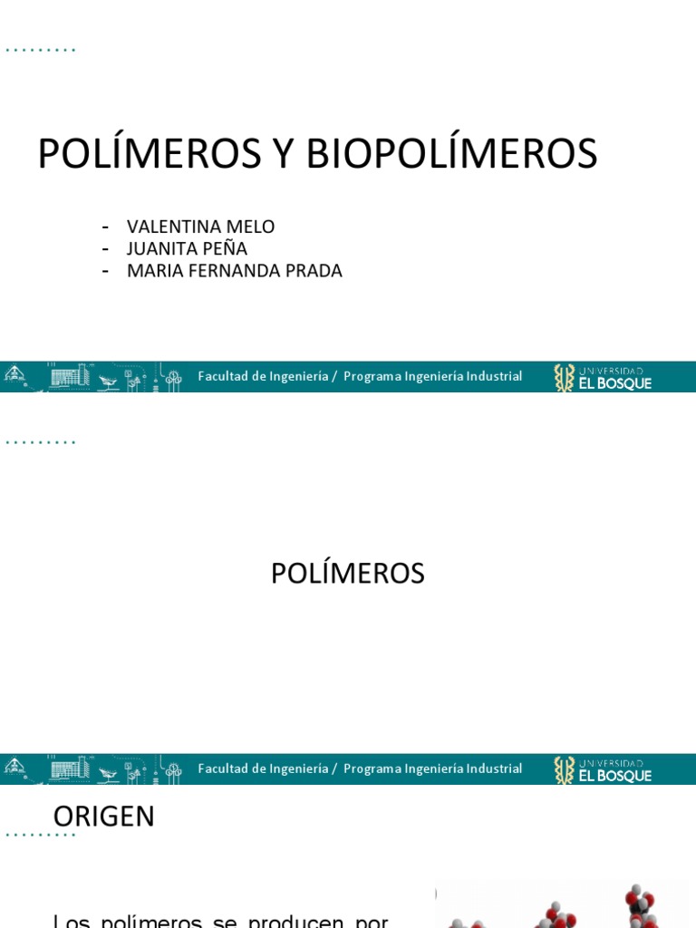 Polímeros y Biopolímeros | PDF | El plastico | Polímeros