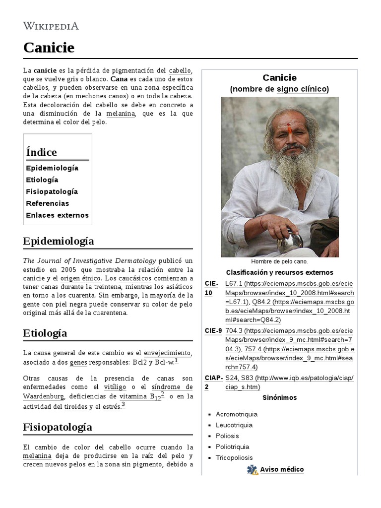 Canicie | PDF | Pelo | Bienestar