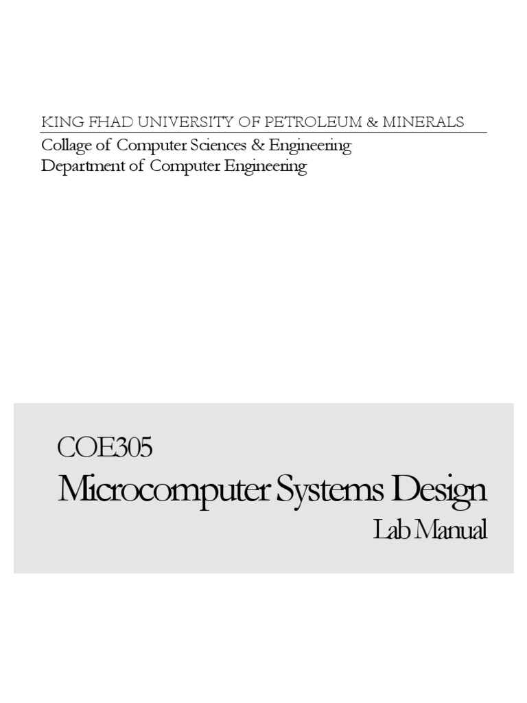 Manual | PDF | Input/Output | Central Processing Unit