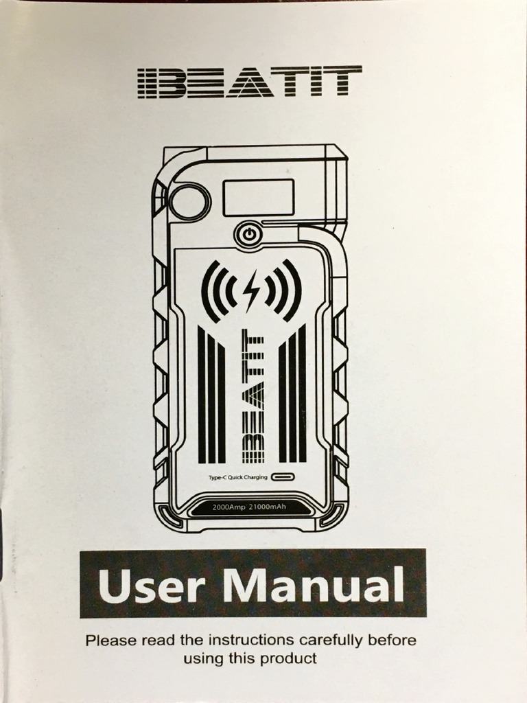 BEATIT G18 Jump Starter User Manual | PDF