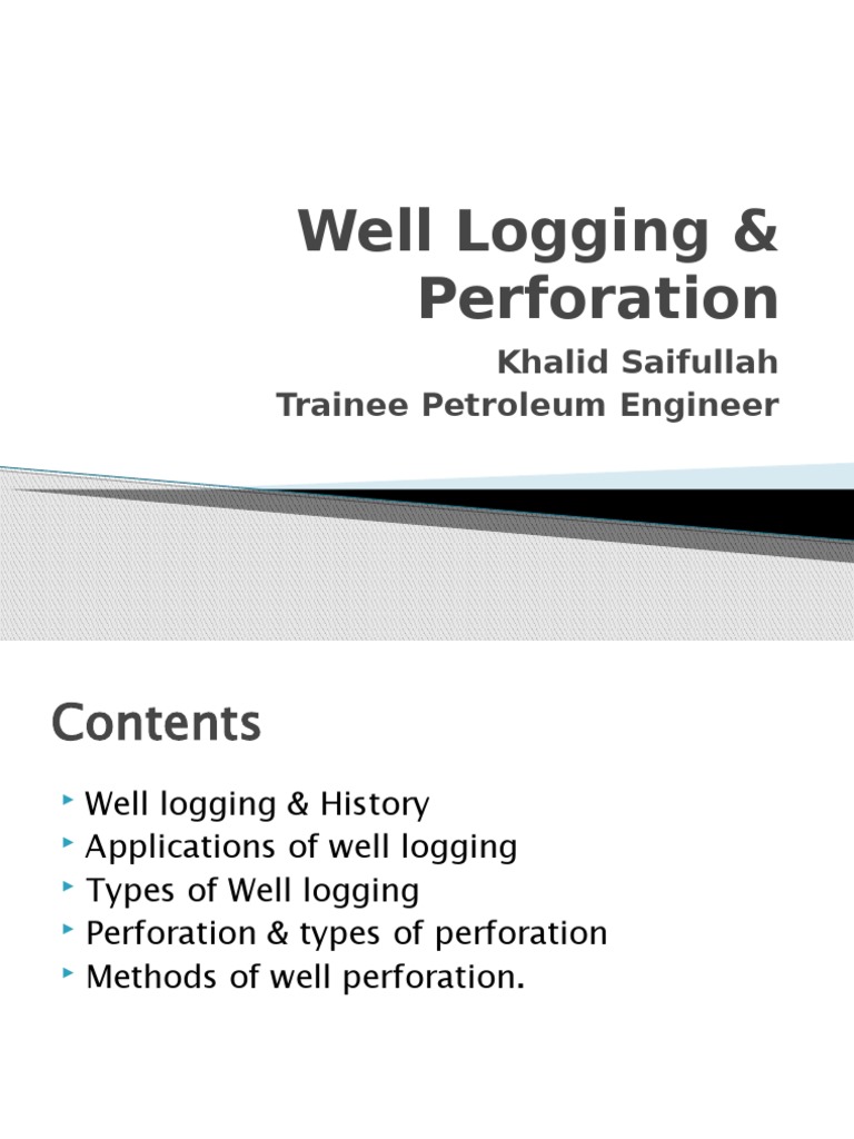 Well Logging & Perforation | Download Free PDF | Neutron | Applied And ...