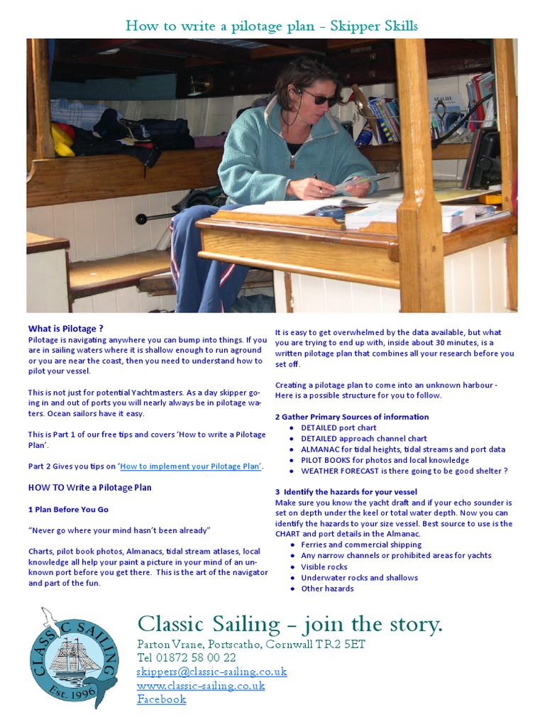 How to Write a Pilotage Plan | PDF | Maritime Pilot | Tide