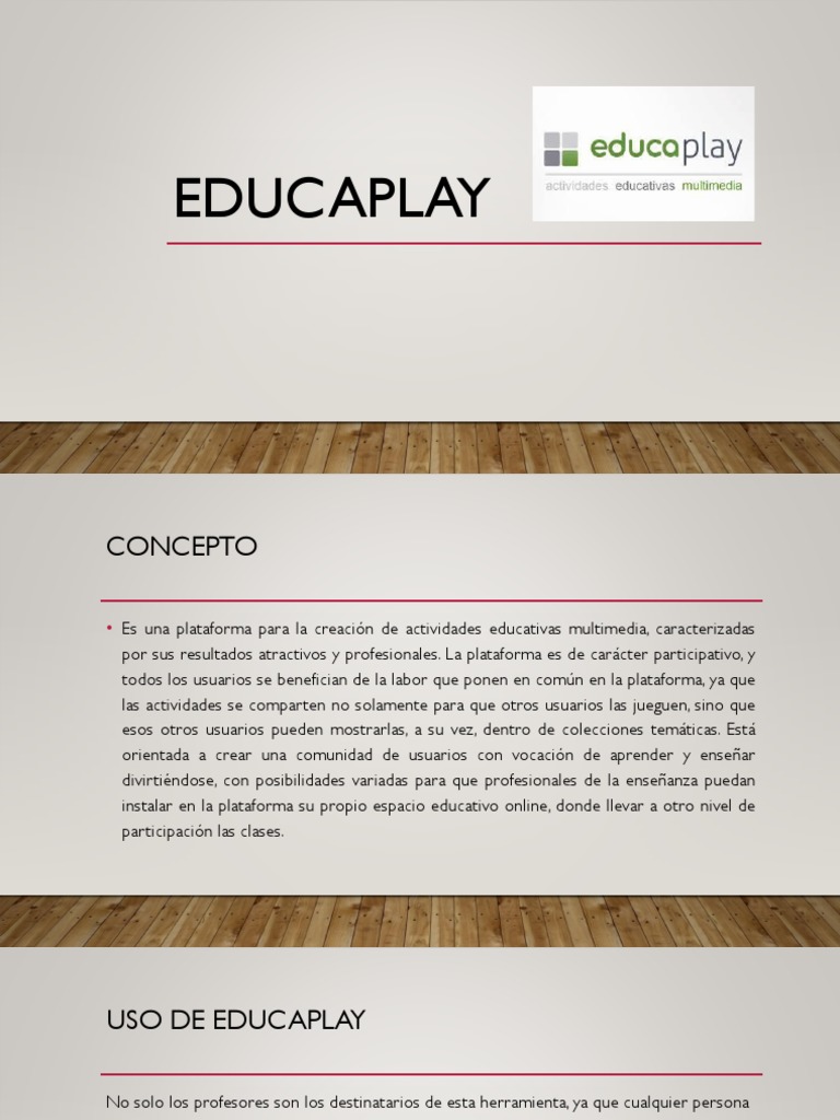 Educaplay: Una plataforma para crear actividades educativas ...