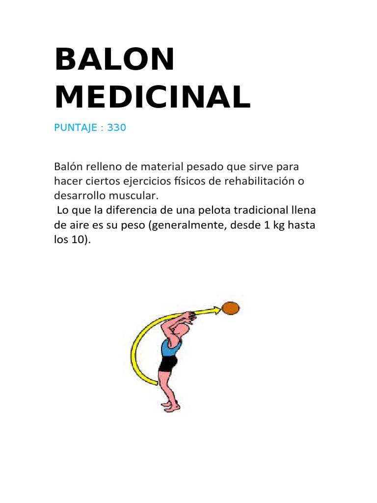 Ejercicios con Balón Medicinal | PDF