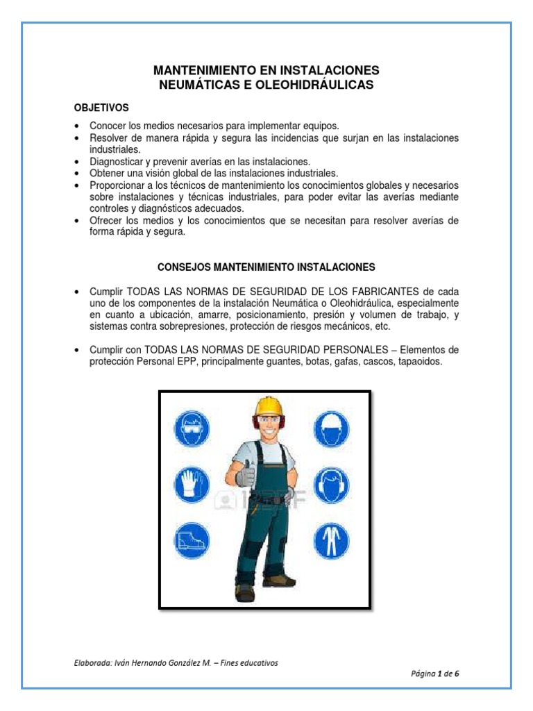 Mantenimiento de Instalaciones Neumaticas e Hidraulicas (6208) | PDF | Neumático | Bomba