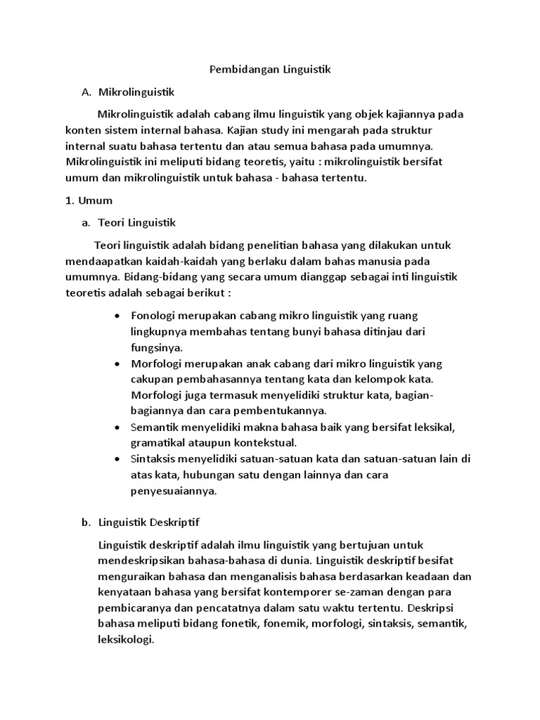 Pembudangan Linguistik | PDF
