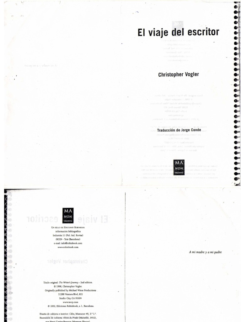 El Viaje Del Escritor - Christopher Vogler PDF | PDF