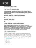 A Breakdown of The Books of The Bible | PDF | Old Testament | Bible