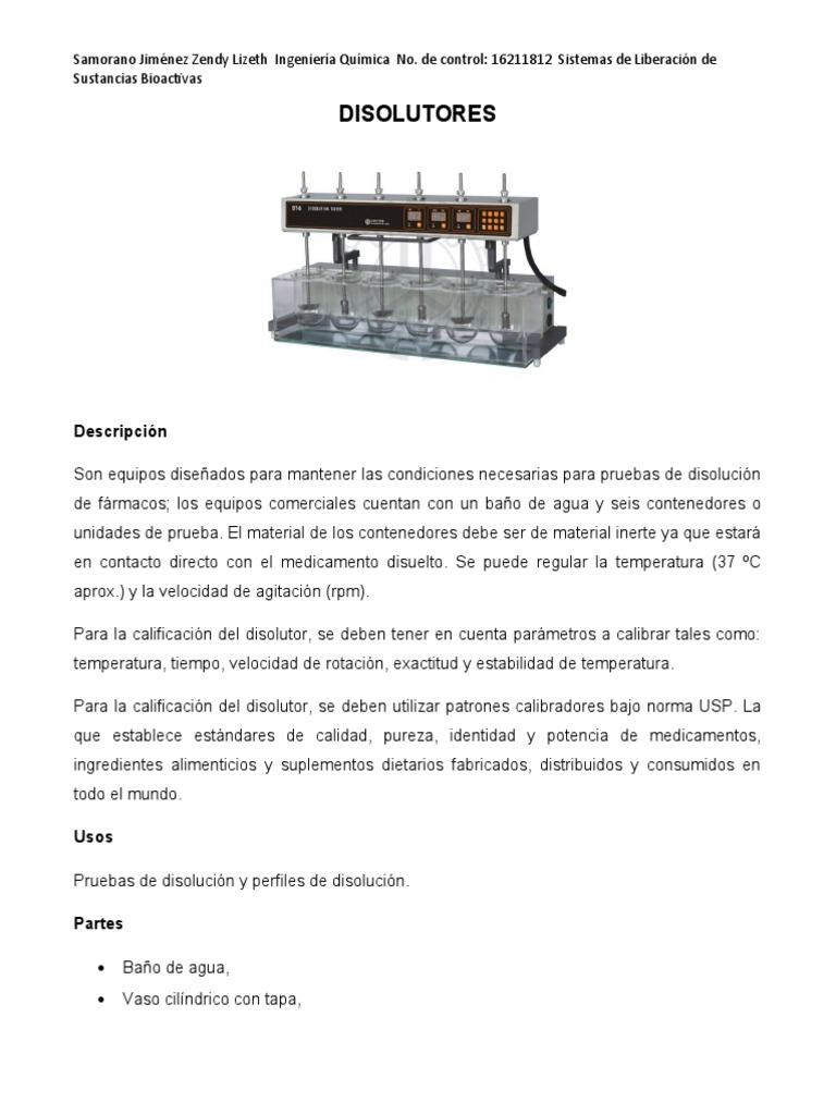 Disolutores | PDF