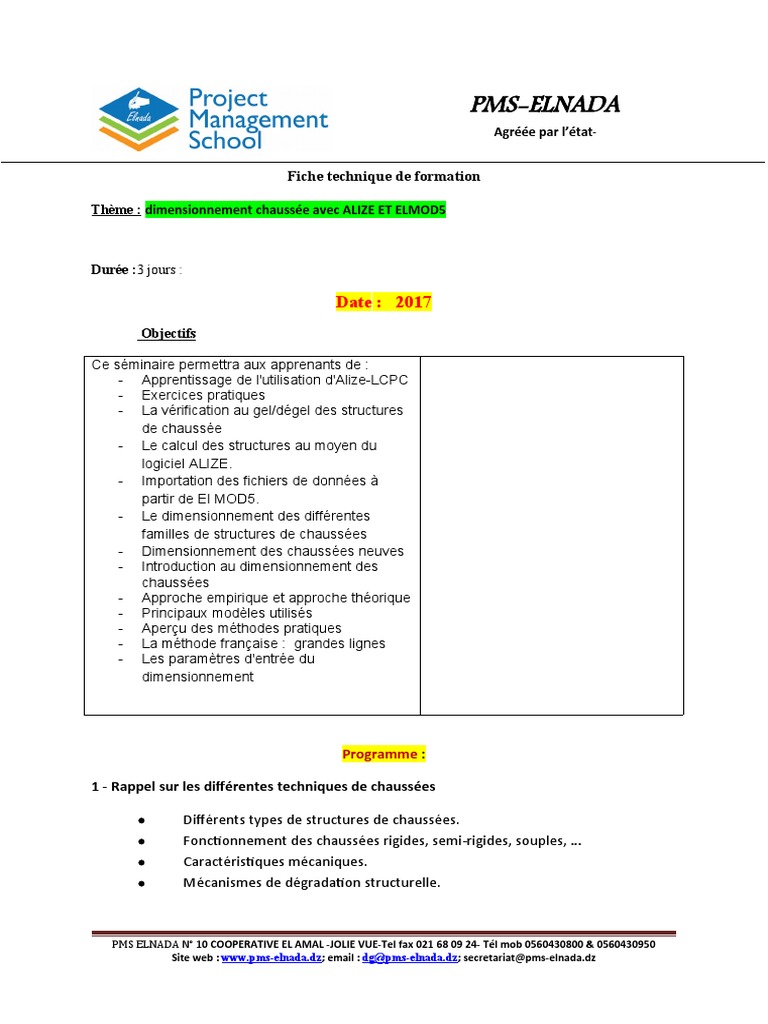 Formation sur le dimensionnement chaussée | PDF | Informatique ...