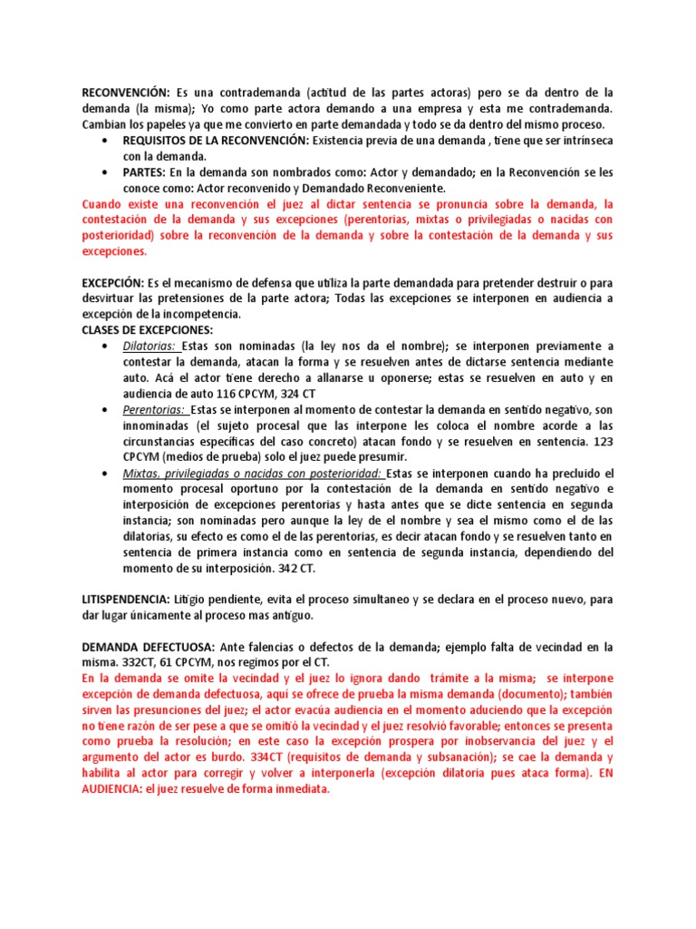 RECONVENCIÓN | PDF | Reconvención | Demanda judicial