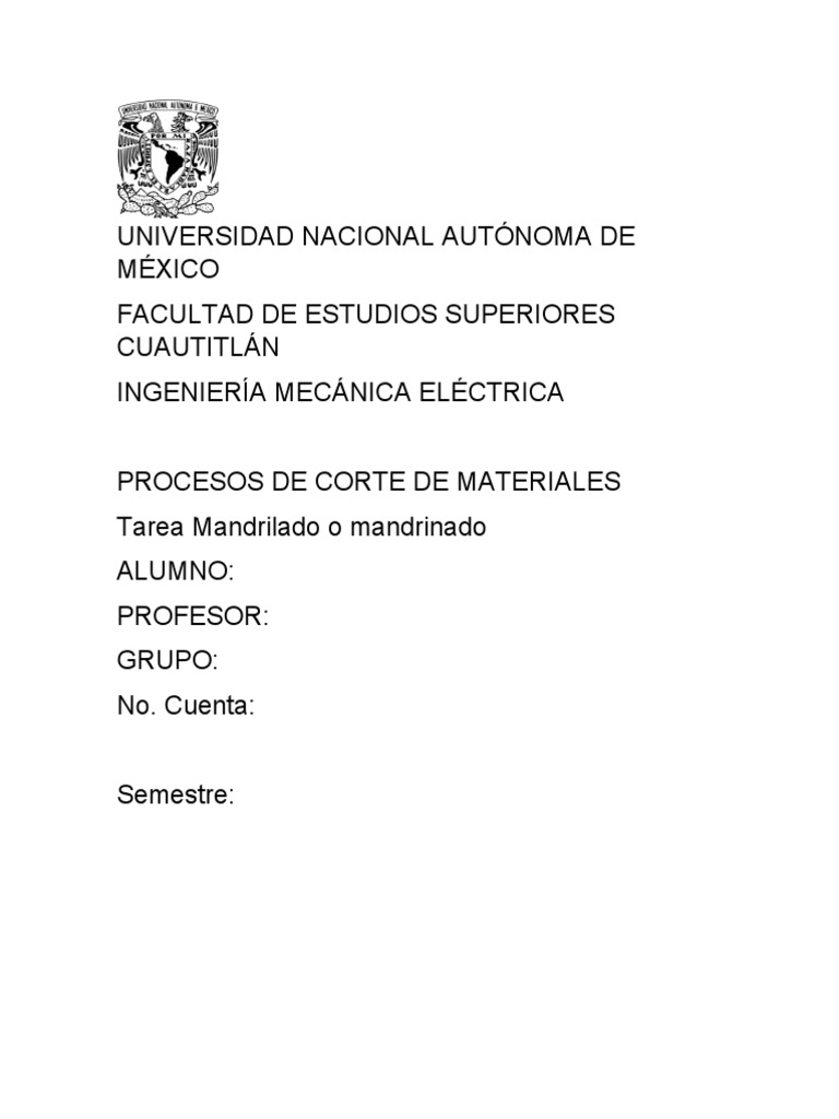 Proceso de Mandrilado en Mecanizado | PDF | Mecanizado | Perforar