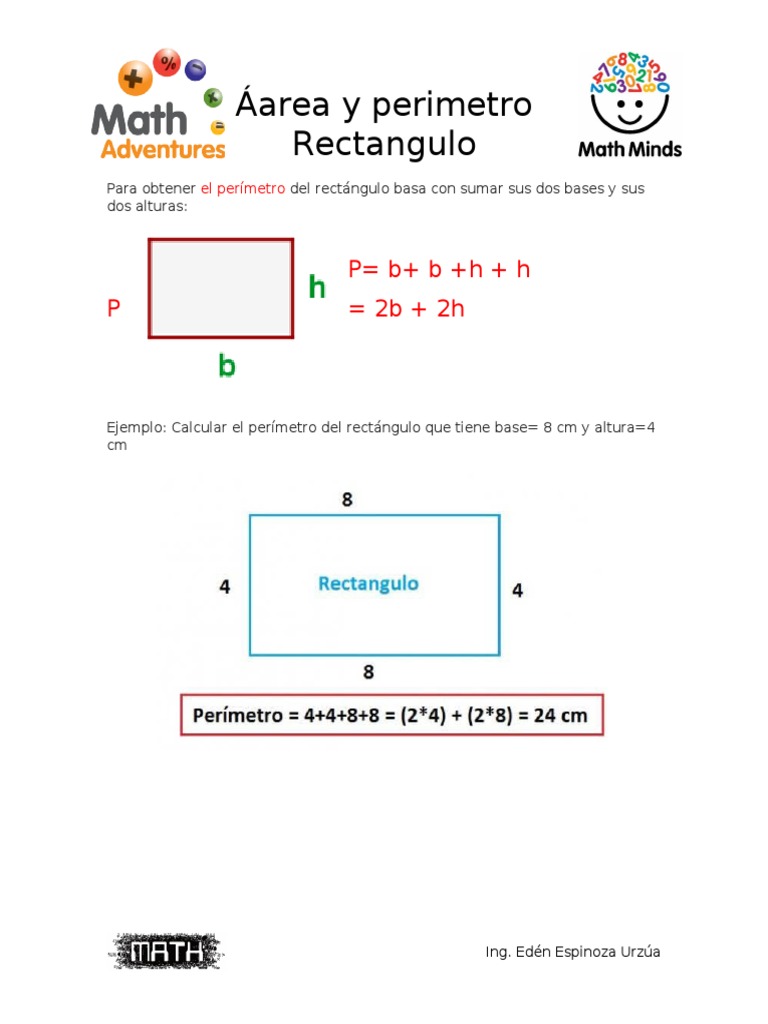 Cómo calcular el perímetro y el área de un rectángulo de manera ...
